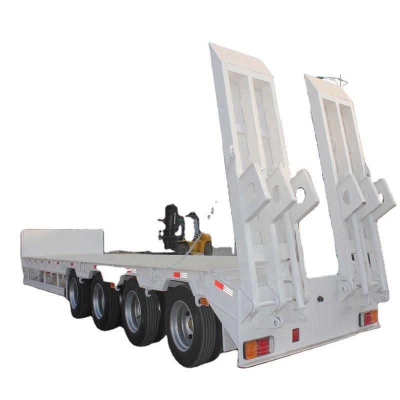 Air Suspension Detachable Gooseneck Lowboy Semi Trailer for 3/4 Axles ...