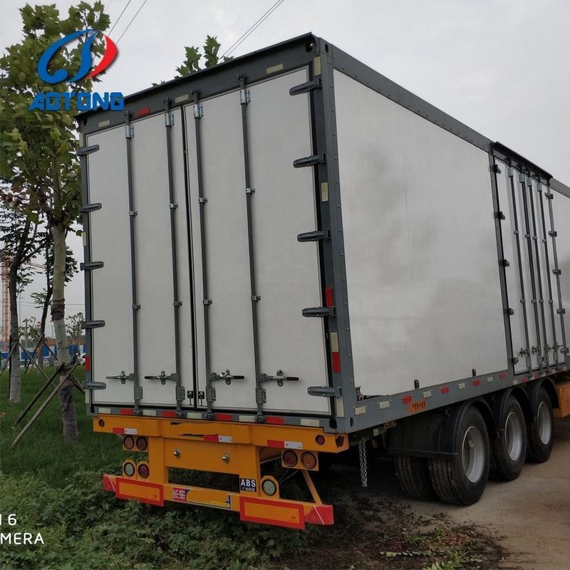 3 Axles Box Cargo Truck Wing Van Opening Semi Trailer with 500mm Hight ...