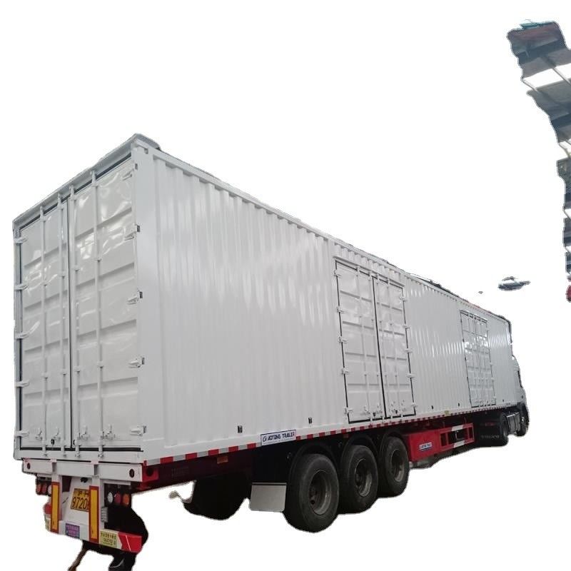Mechanical Suspension 20FT 40FT Box Semi Trailer with Side Door Van ...