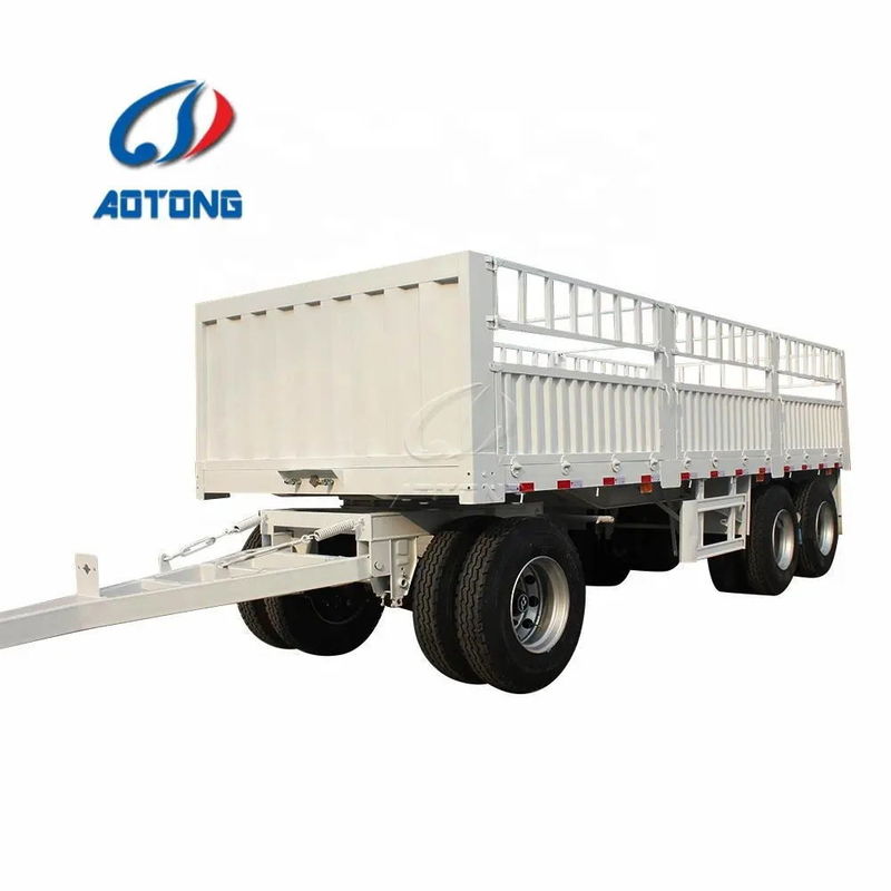 15 Ton Tractor Trailer with Draw Bar 2 Axles Hydraulic Dump Trailer and ...