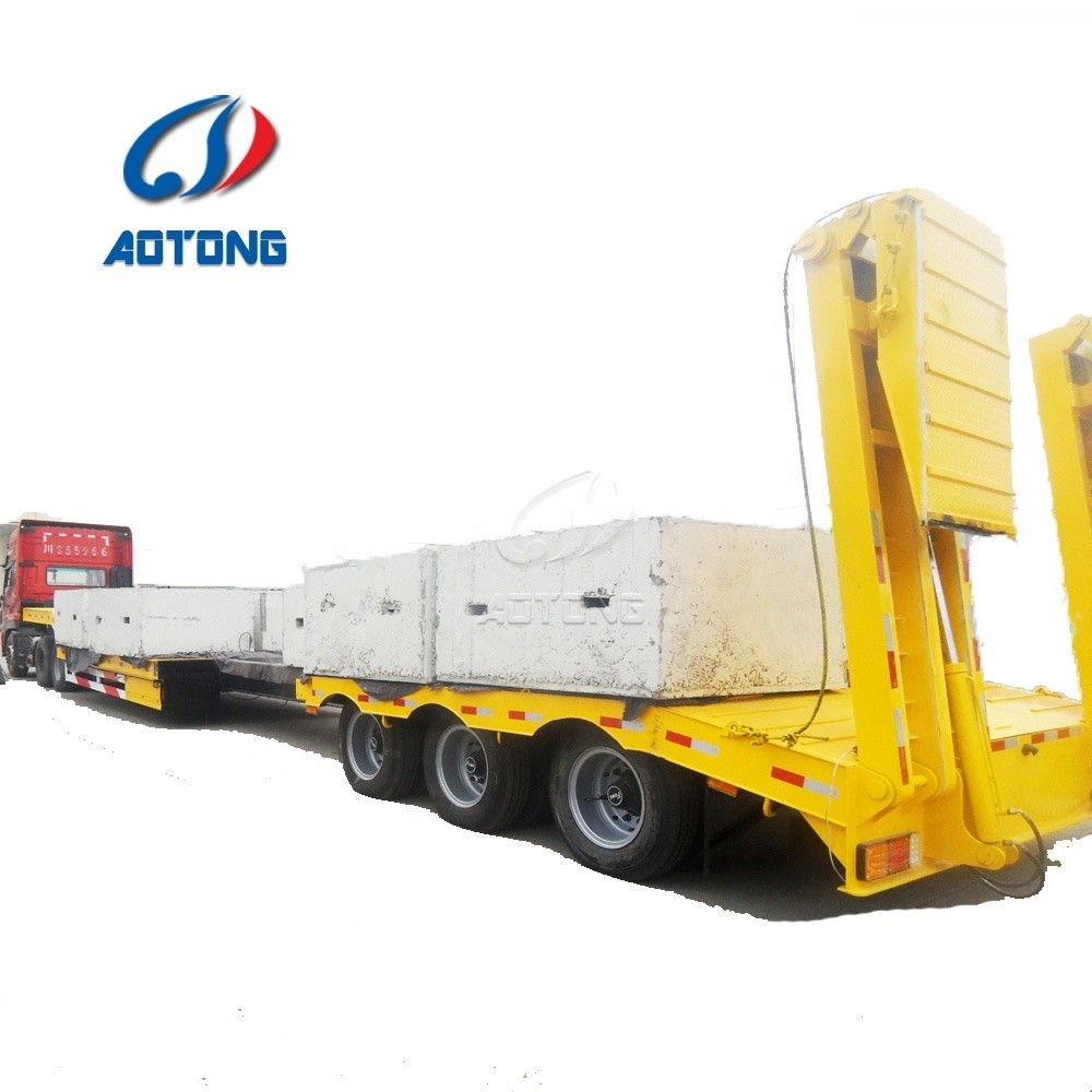 60ton 70ton 80tons Lowbed Semi Detachable Lowboy Trailer with Duel Line ...