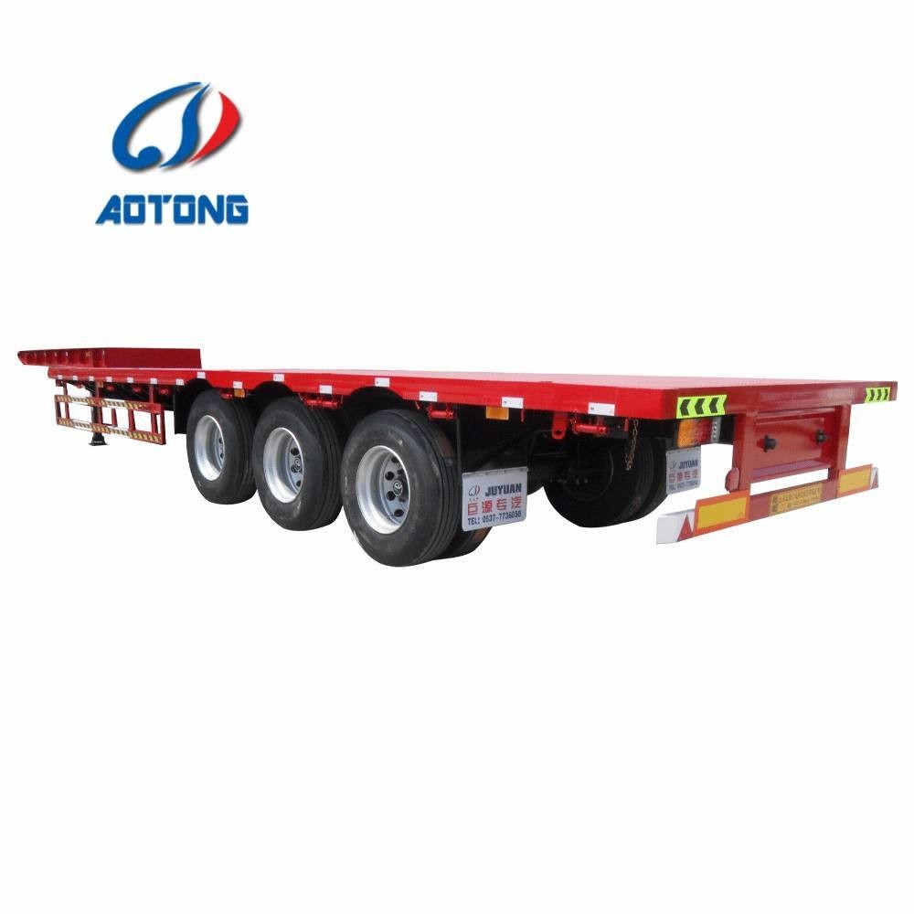 Japan Market Semi Truck Flatbed Trailer with 80T Max Payload and ...