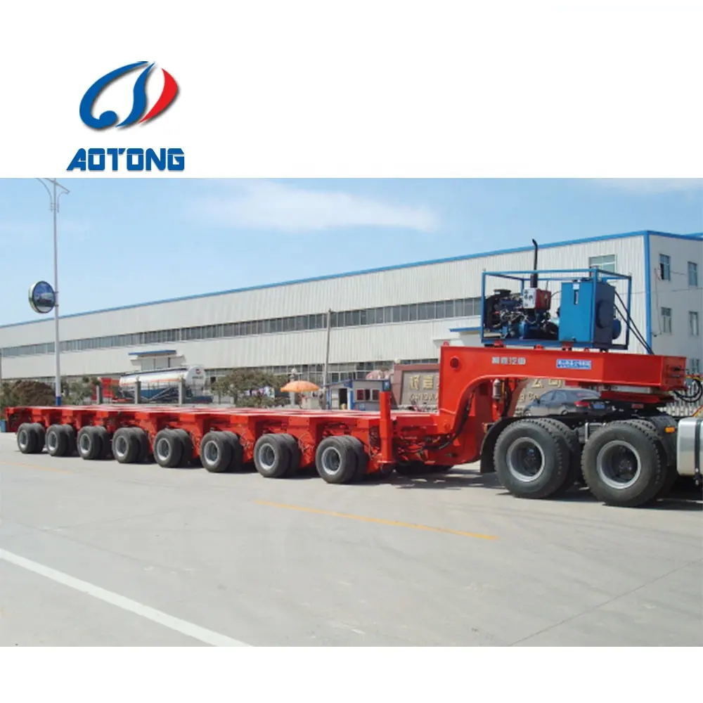 Multi Axles Bridge Girder Transport Semi-Trailer with Hydraulic Axis ...