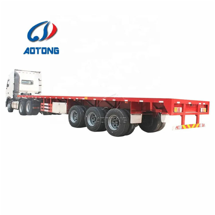 Customizable 3 Axles Flatbed Container Trailers with Customer Request ...