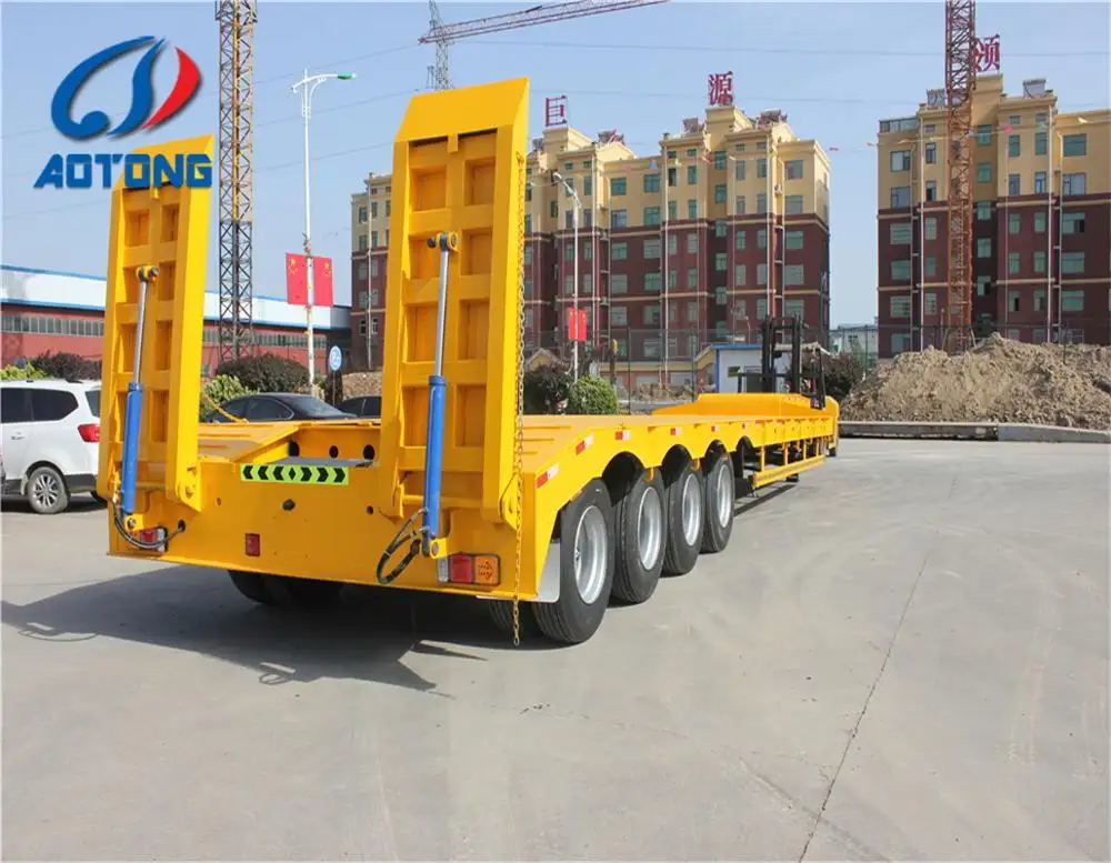 Exchangeable King Pin 2-5 Axle Gooseneck Heavy Duty Loader Low Flatbed ...