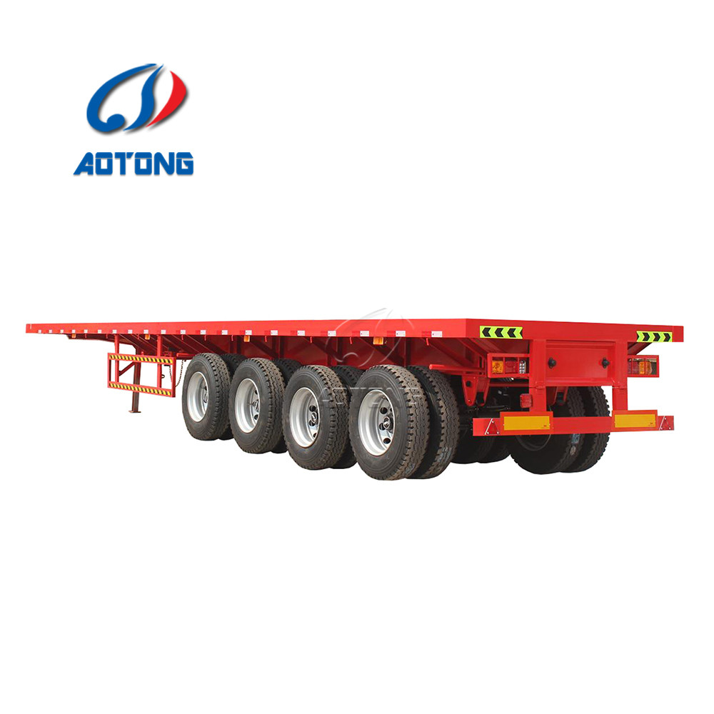 20ft 40ft Container Transport Flatbed Semi Trailer with Mechanical ...