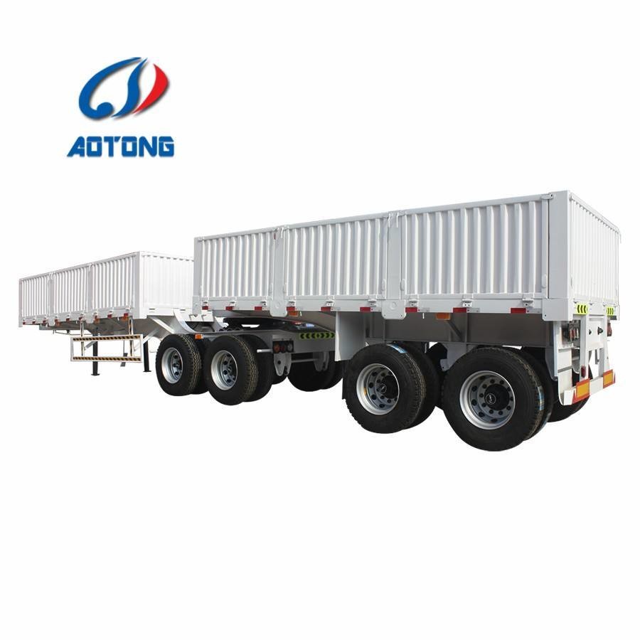 40 Ton 45 60 Cubic U Type Tandem Tipper Trailer with Tandem Hydraulic ...