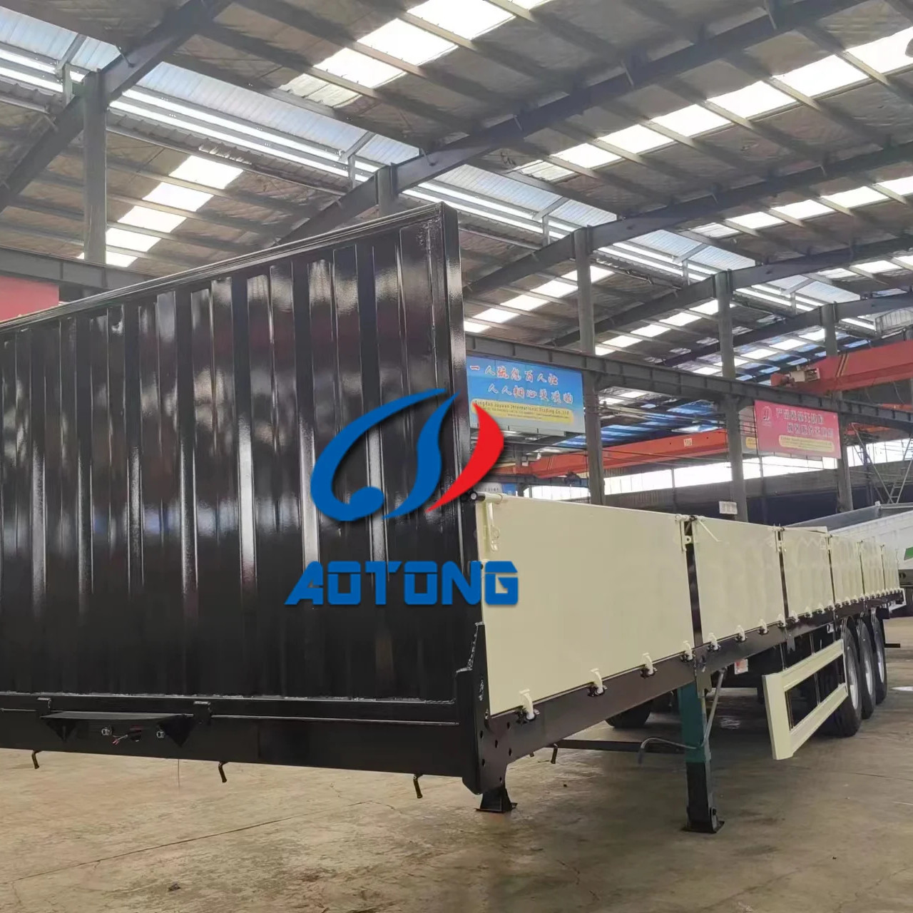 High Payload Capacity Cargo Carrier Semi Trailer with Detachable ...