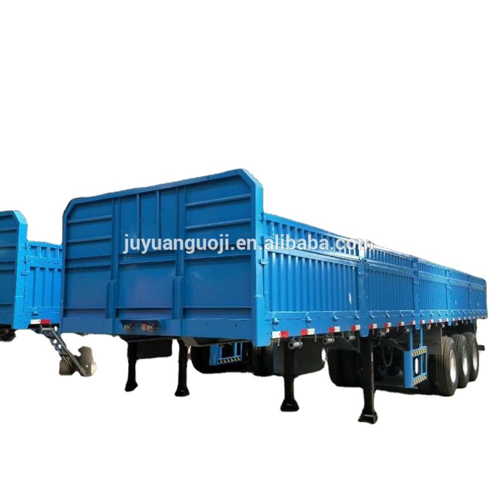 Stake Semi Trailer 3 Axles Sidewall Semi Truck Trailers for Cargo ...
