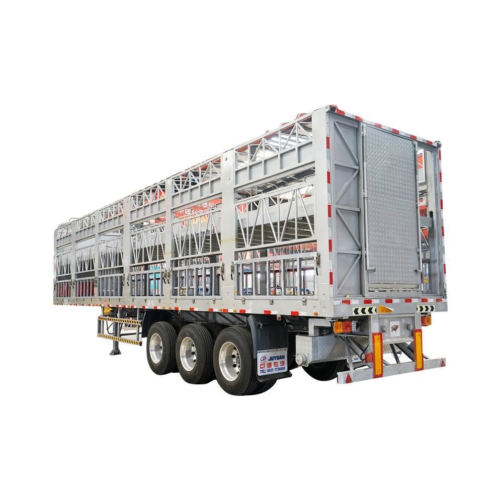Aluminium Trailer Livestock Carrier Truck Trailer Cattle Fence Semi ...