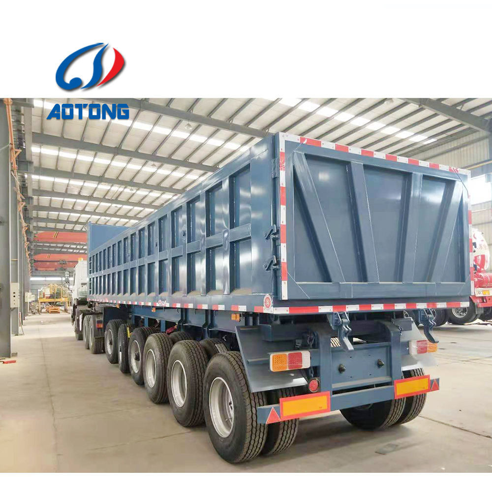 20ft 40ft 6 Axle Tipper Trailer 100 Ton Dump Truck Dumper Truck ...