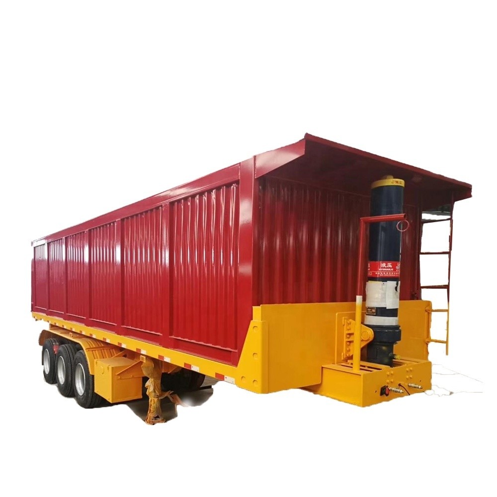 50 tons 3 axle self discharge tipping truck trailers with and HAVY ...