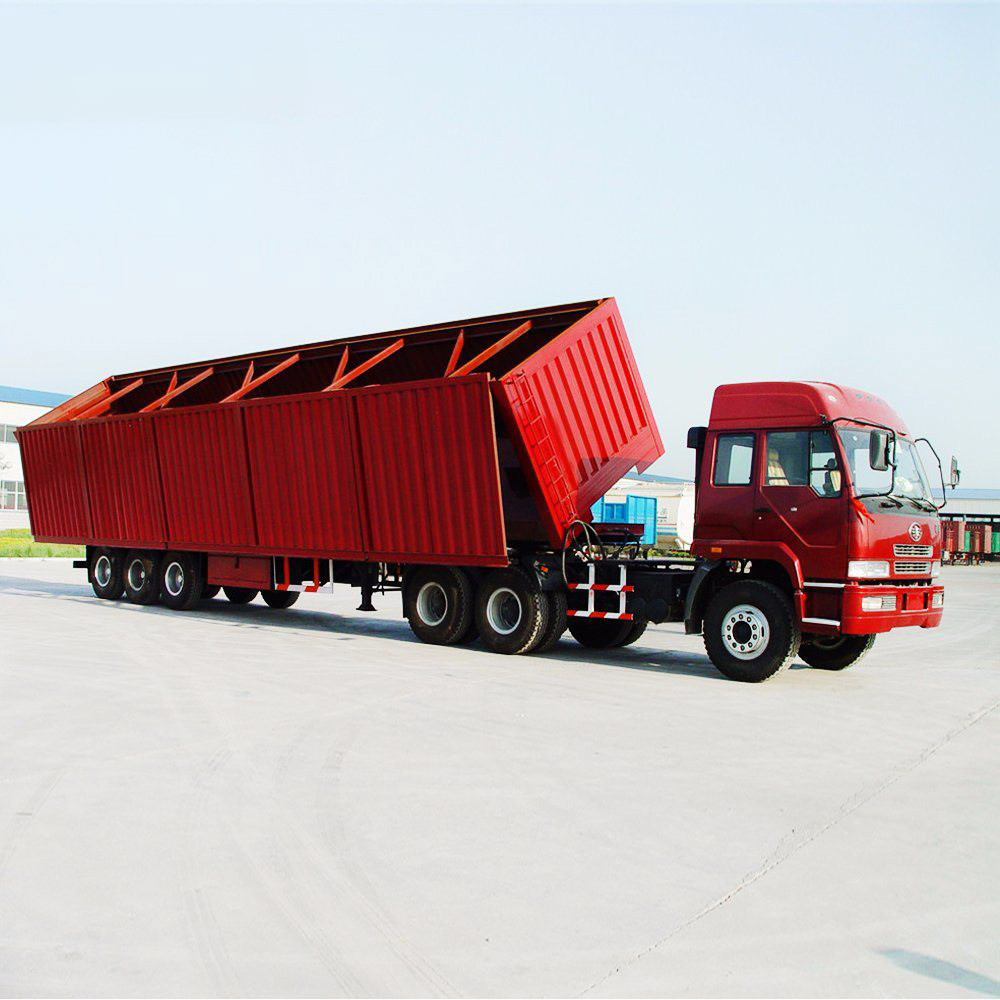 Landing Gear Standard 28Ton Heavy Duty 120 Ton Dump Trailer for Sand or ...
