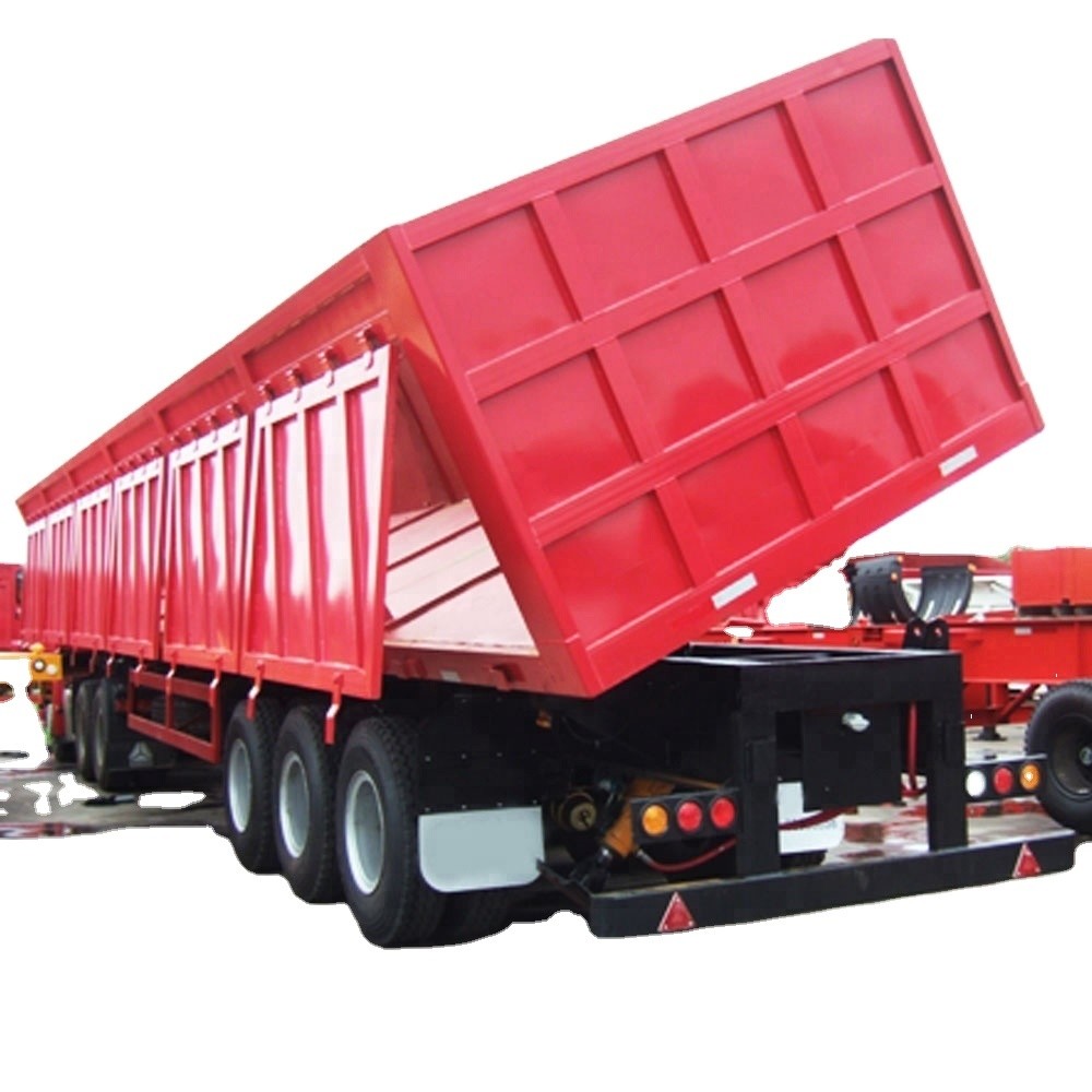 13 Tons Axles Side Dumping Cargo Trailer Truck for Rebar Transportation ...