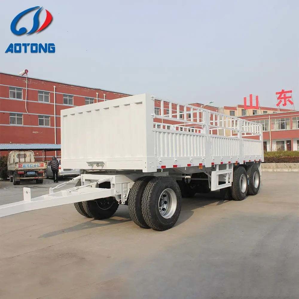 Mini Size Tractor 15T 2 Axles Hydraulic Dump Trailer with Draw Bar and ...