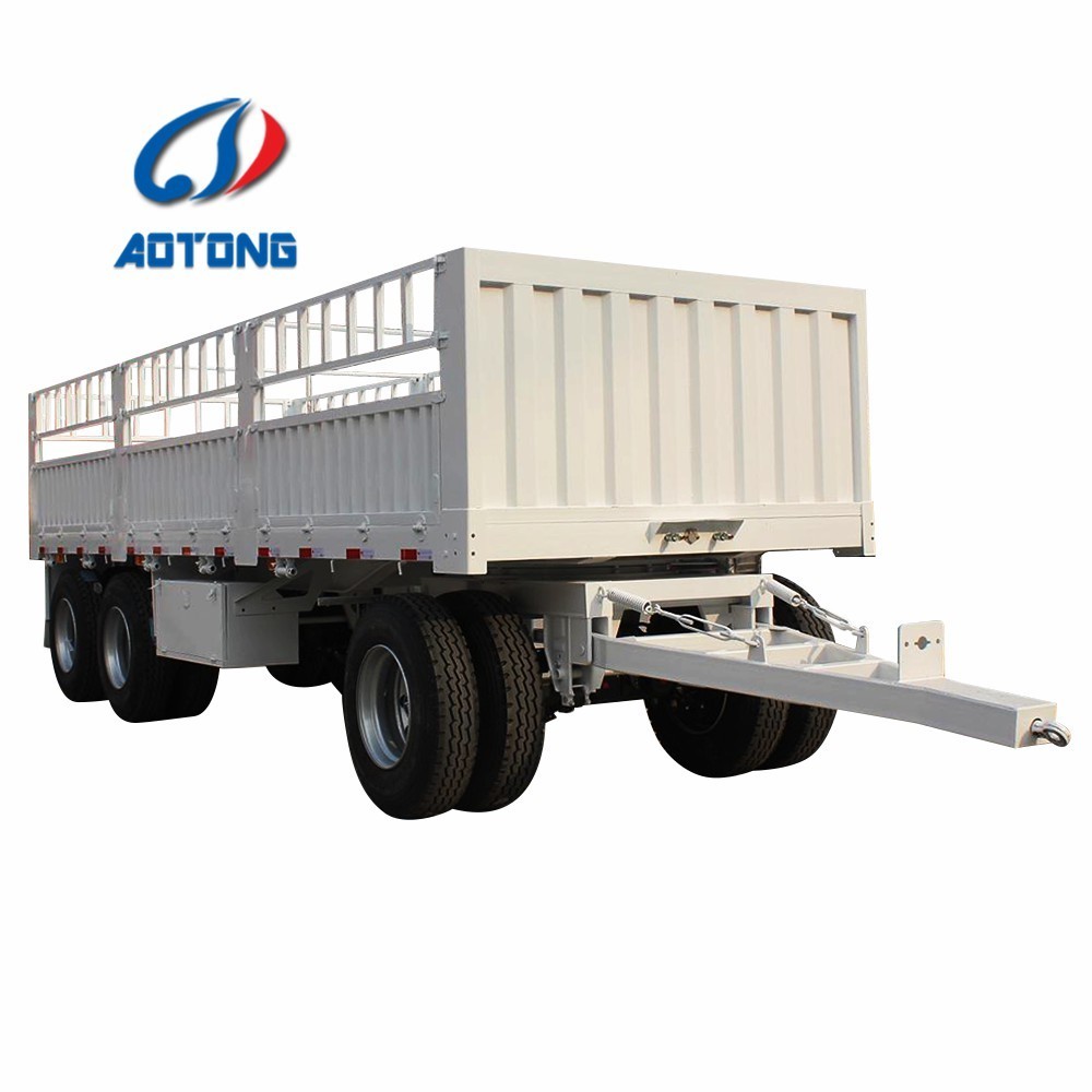 Multi-Purpose Cargo Side Wall Full Trailer with 12r22.5 Tire Size and ...