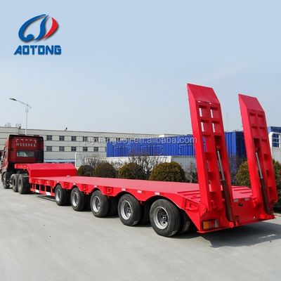 4 Axles 100-120 Ton Electric Station Lowbed Lowboy Semi Trailer for ...
