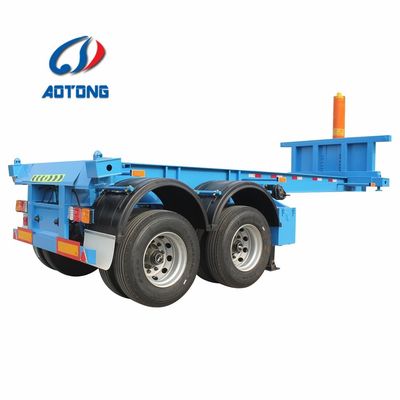 2 Axles Tipping Dump Skeleton 40ft Container Tipper Trailer Chassis for ...