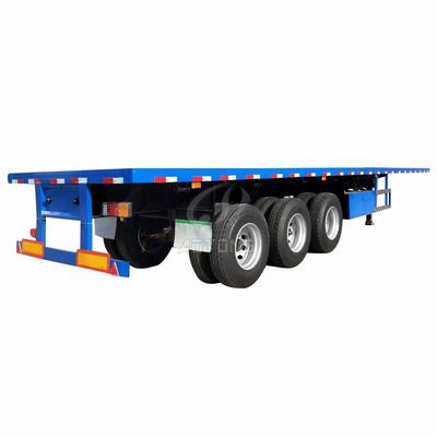 Exchangeable King Pin Flat Deck Container Truck Semi Trailers with 60 ...