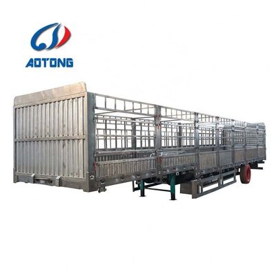 3 Axles 60 Tons Poultry Grid Positions Semi Trailer with Standard 28Ton ...